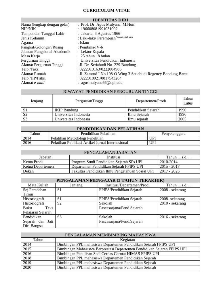 CV. Agus Mulyana.2023 | PDF