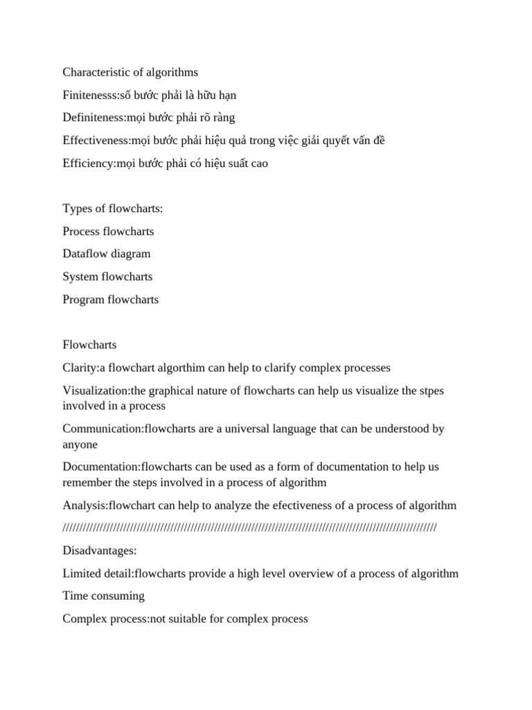Characteristic of Algorithms | PDF