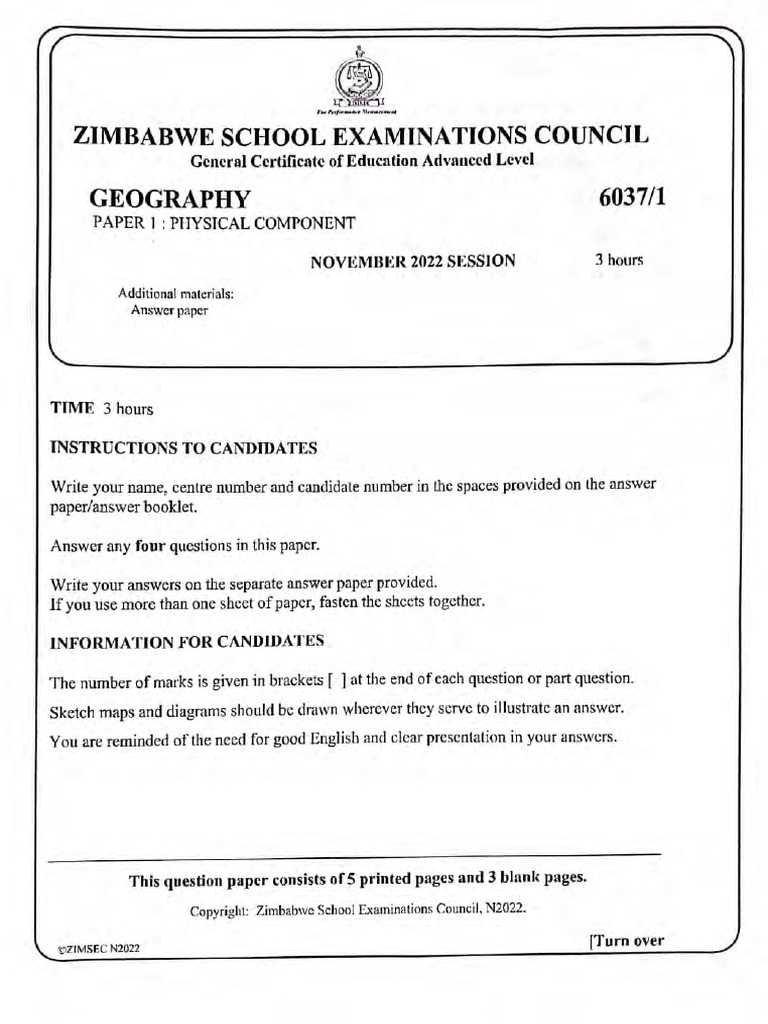 A-Levels Geography 2022 | PDF