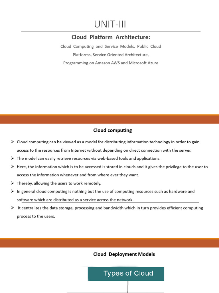 CC Unit-3 | PDF | Cloud Computing | Software As A Service
