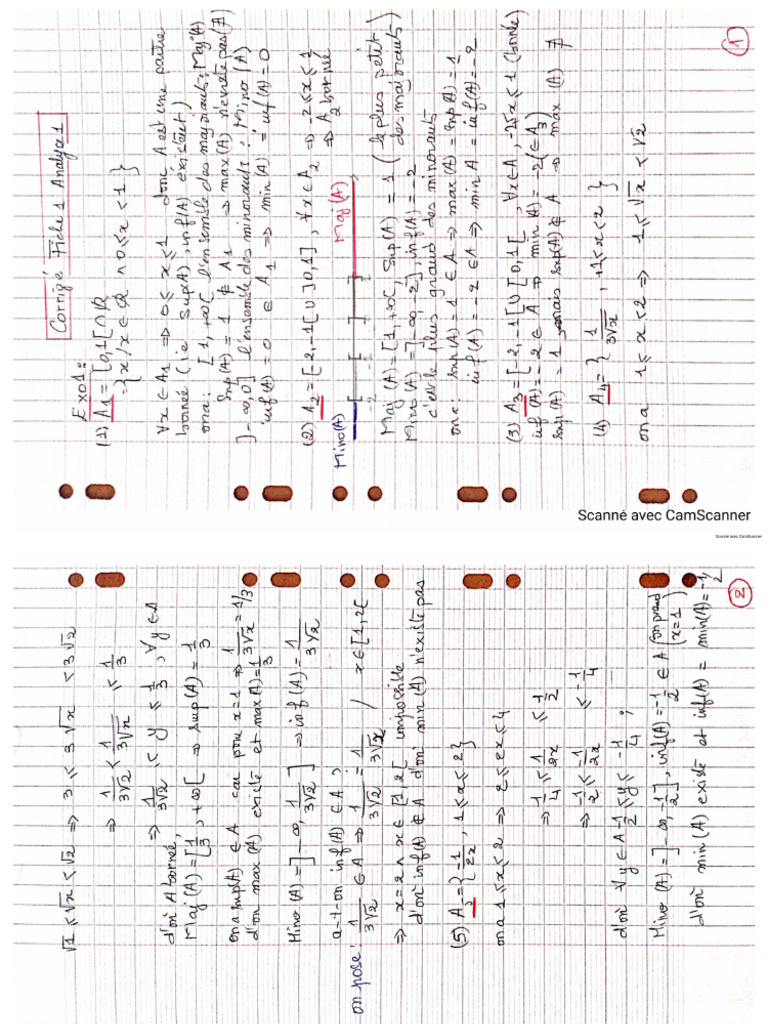 Sol td1 Analyse1 Part1 | PDF