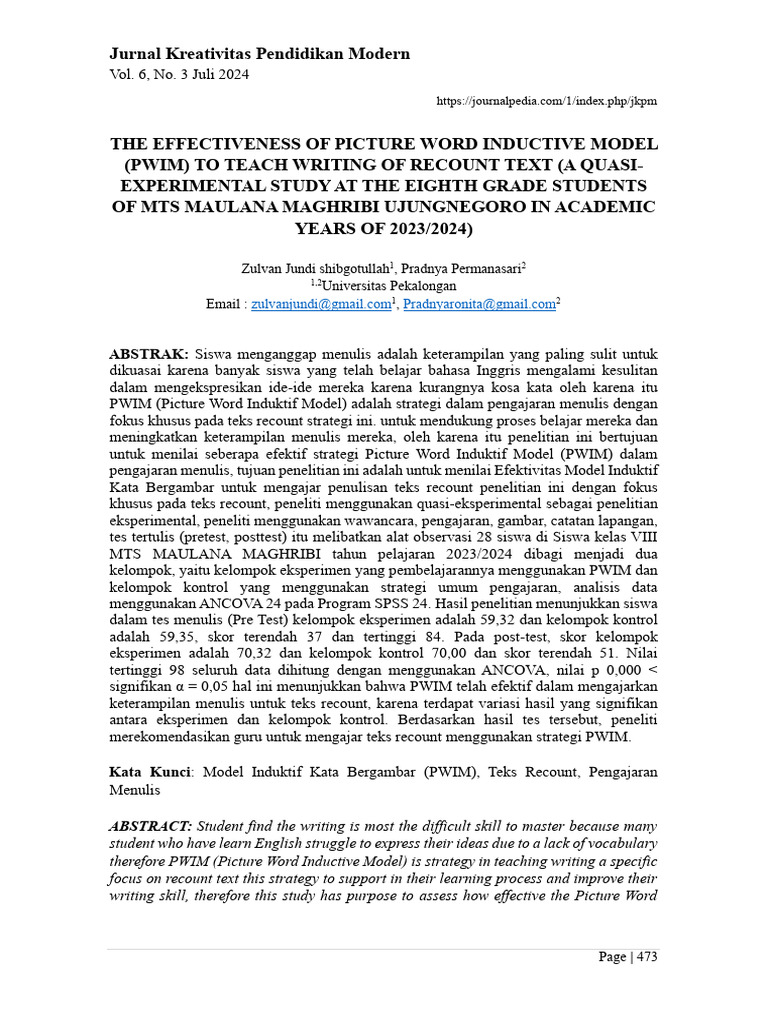 Abstrak:: Zulvan Jundi Shibgotullah, Pradnya Permanasari Universitas ...