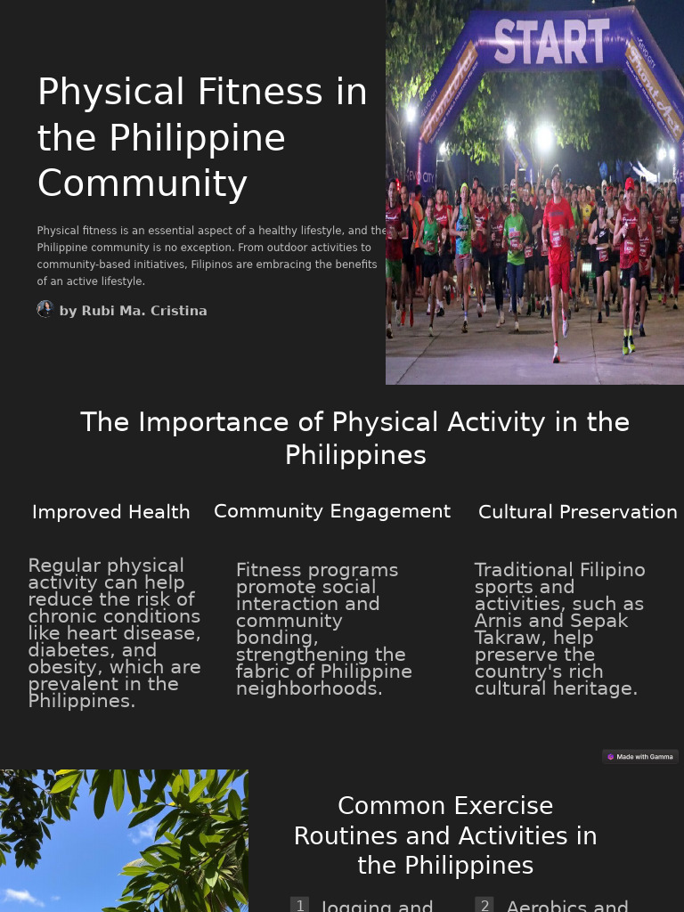 Physical Fitness in The Philippine Community | PDF | Physical Fitness