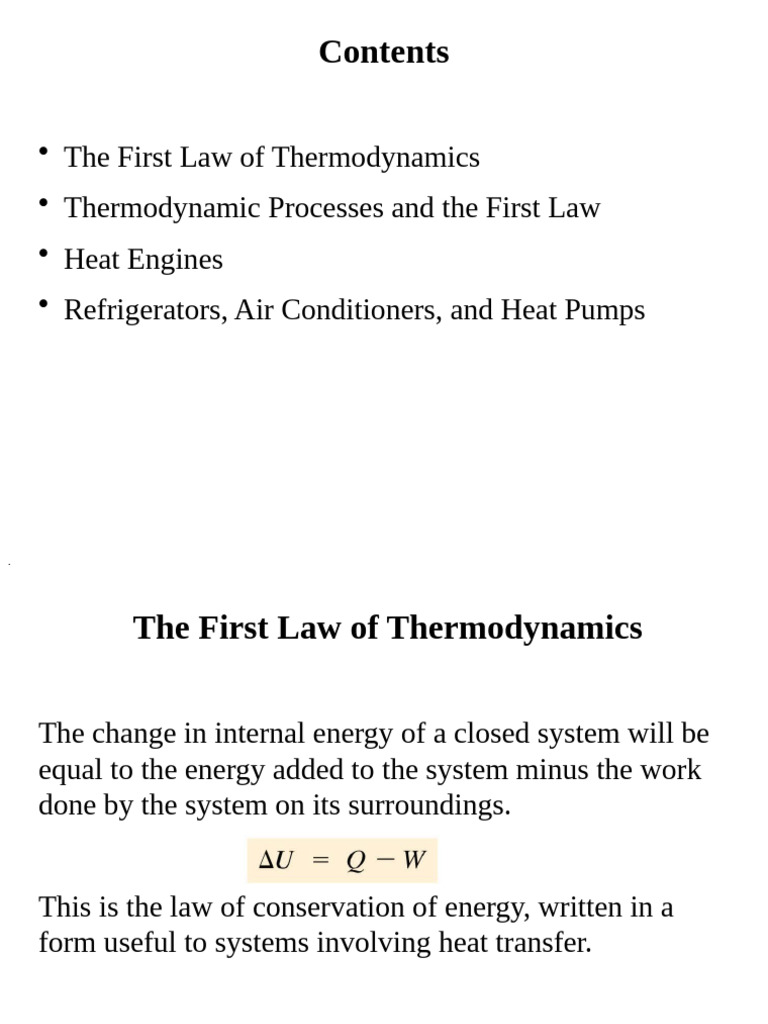 Thermo 1 - LectureOutline | PDF | Heat | Thermodynamics