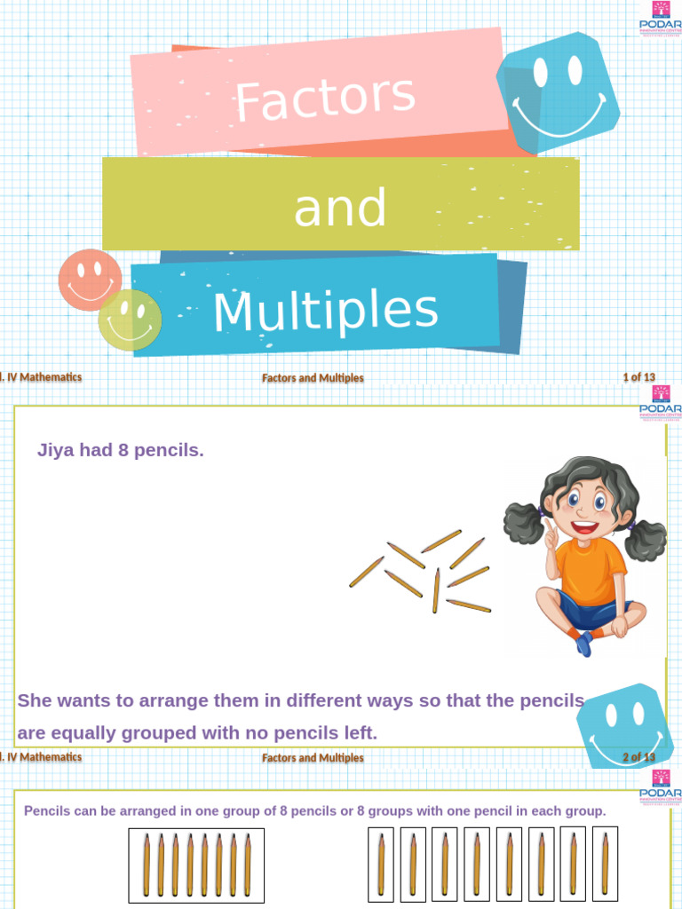 PPT1 CB IV Math Factors and Multiples | PDF | Division (Mathematics ...