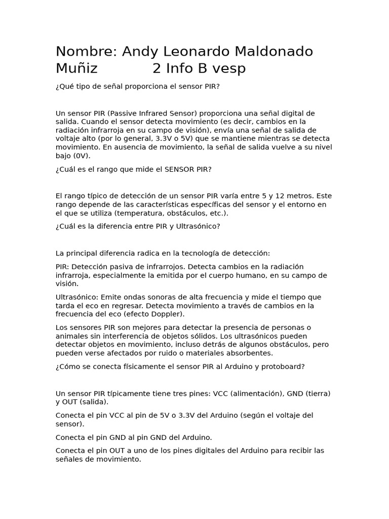 Andy Maldonado | PDF | Ultrasonido | Sensor