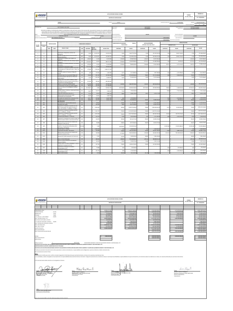 Fr-1604-Gcon-43 - 01 Acta de Recibo Parcial de Obra5 | PDF | Ingeniería de Edificación ...