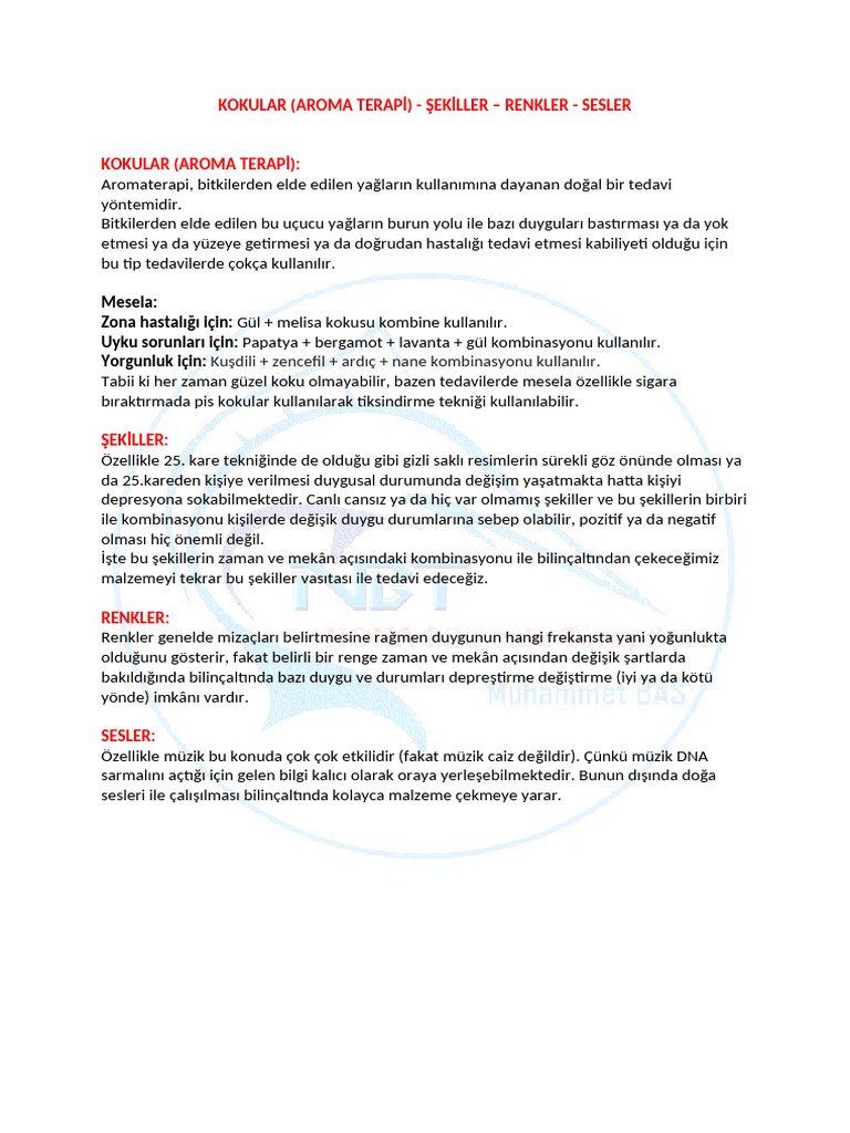 12.kokular Şekiller Renkler Sesler | PDF