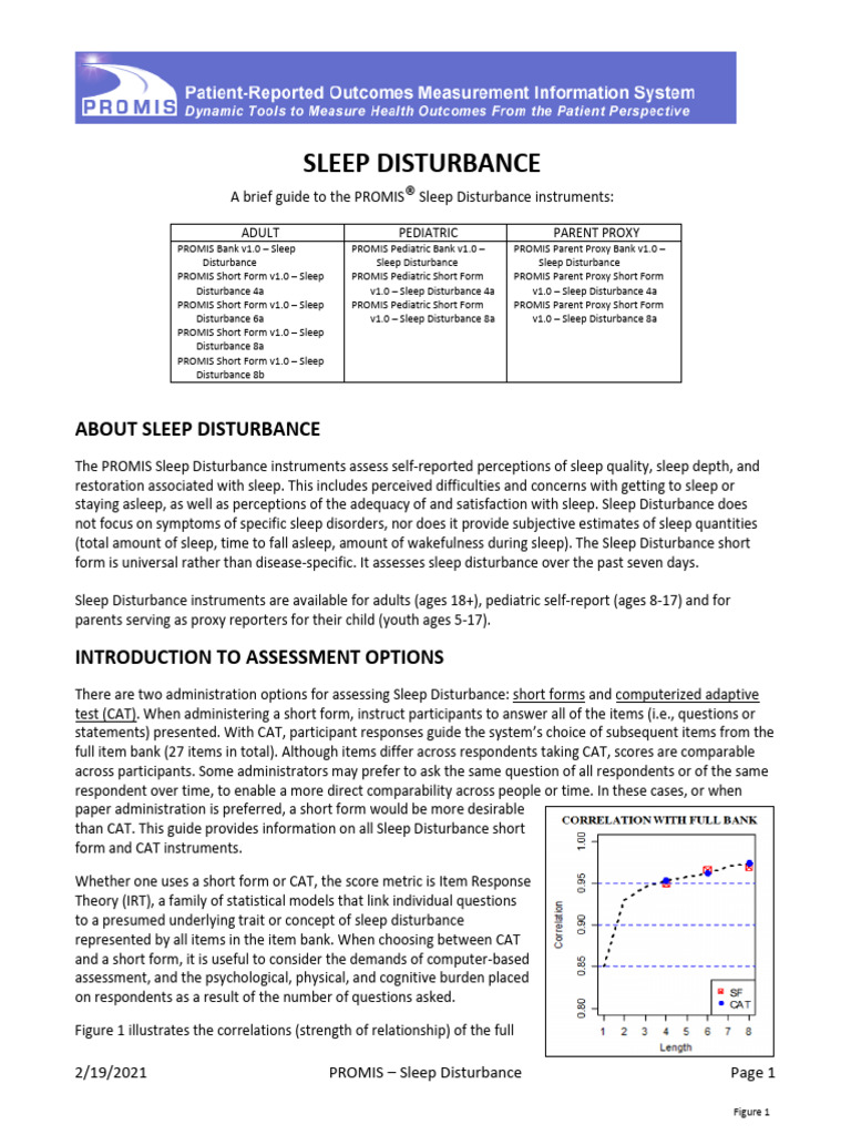 PROMIS Sleep Disturbance Scoring Manual | PDF | Standard Deviation | Standard Score