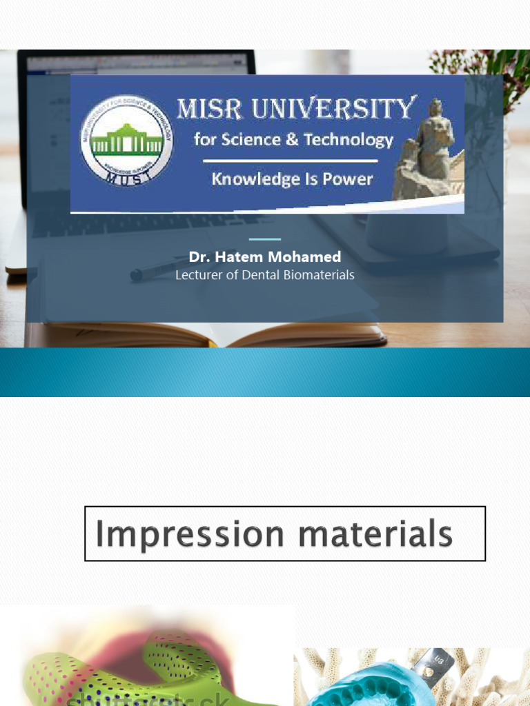 Non Elastic Impression Materials PPT | PDF | Chemistry | Physical Sciences