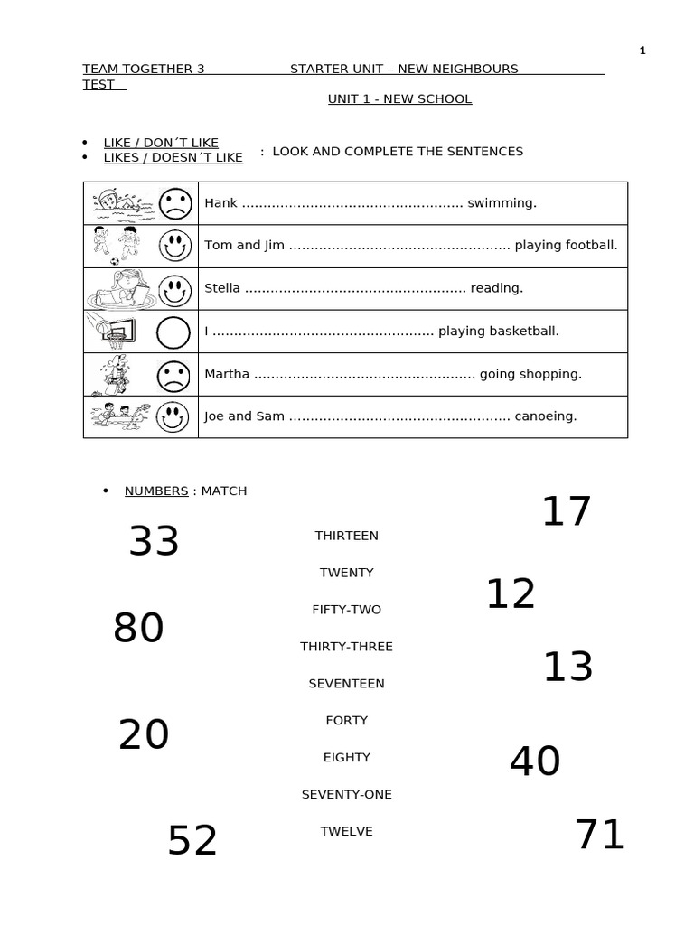 Team3 Unit1 Test (3931) | PDF