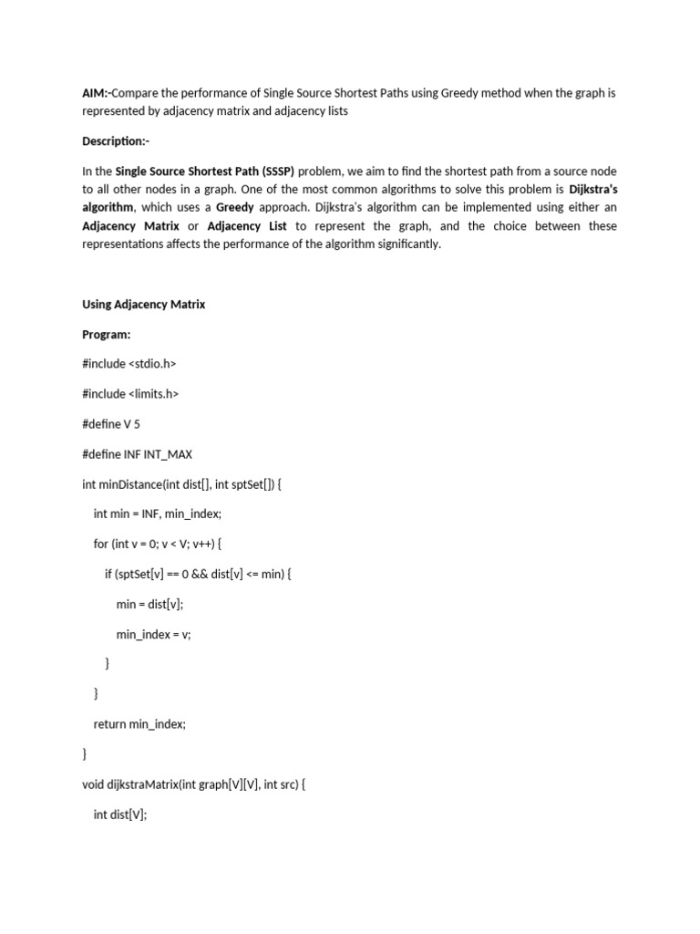 Single Source Shortest Paths Pdf Vertex Graph Theory 4344