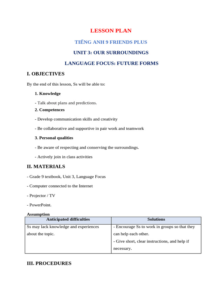 Unit 3 - Lesson 5 - Language Focus 2 | PDF | Teachers | Behavior Modification
