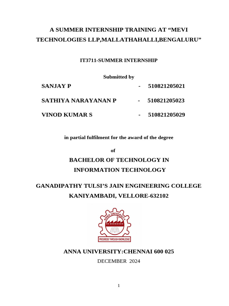 Internship Report (Sanjay Final) | PDF | Artificial Neural Network | Python (Programming Language)