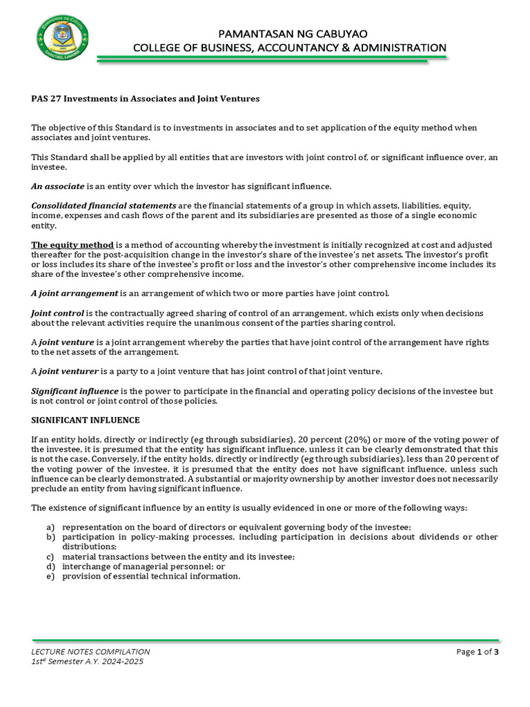 PAS 28 (20241103143142) | PDF | Fair Value | Equity (Finance)