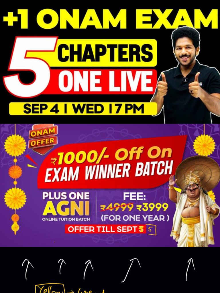 Examwinner Plus One Maths 1,3,4 Chapters Onam Exam Marathon Part 1 Allen Sir Note | PDF
