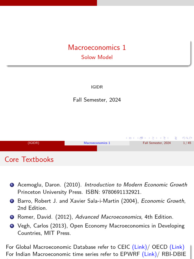 Solow Model | PDF | Macroeconomics | Production Function