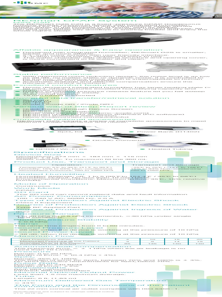 Brochure CPAP G2S-C20 ENG 20180613 | PDF