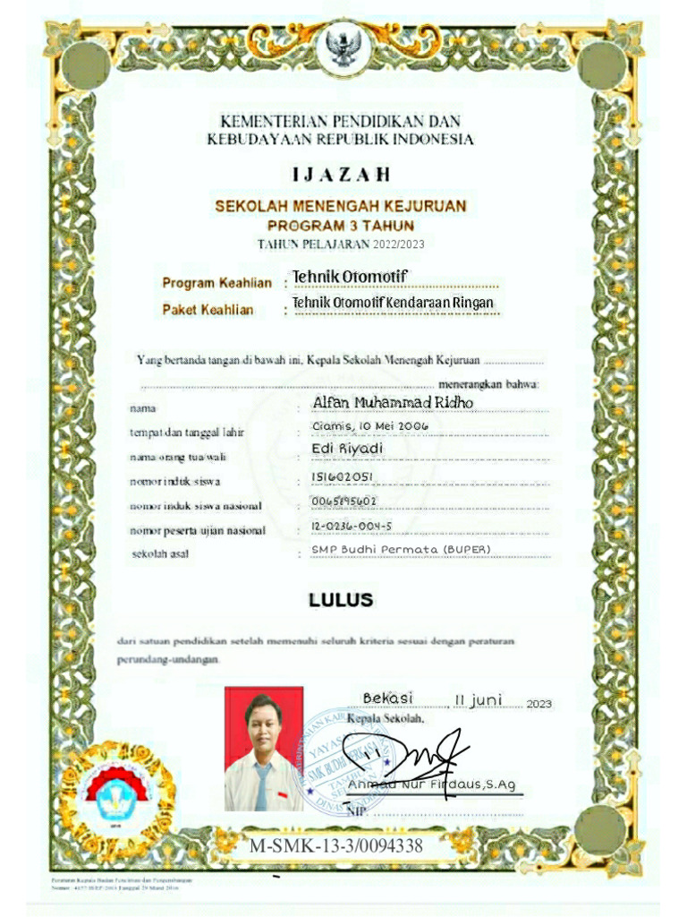 Dokumen Ijazah | PDF