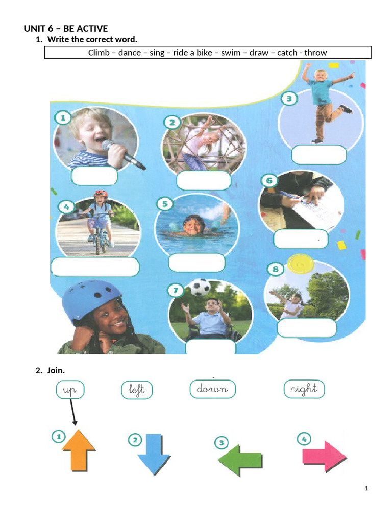 Unit 6 - Be Active - Open Up 1 | PDF