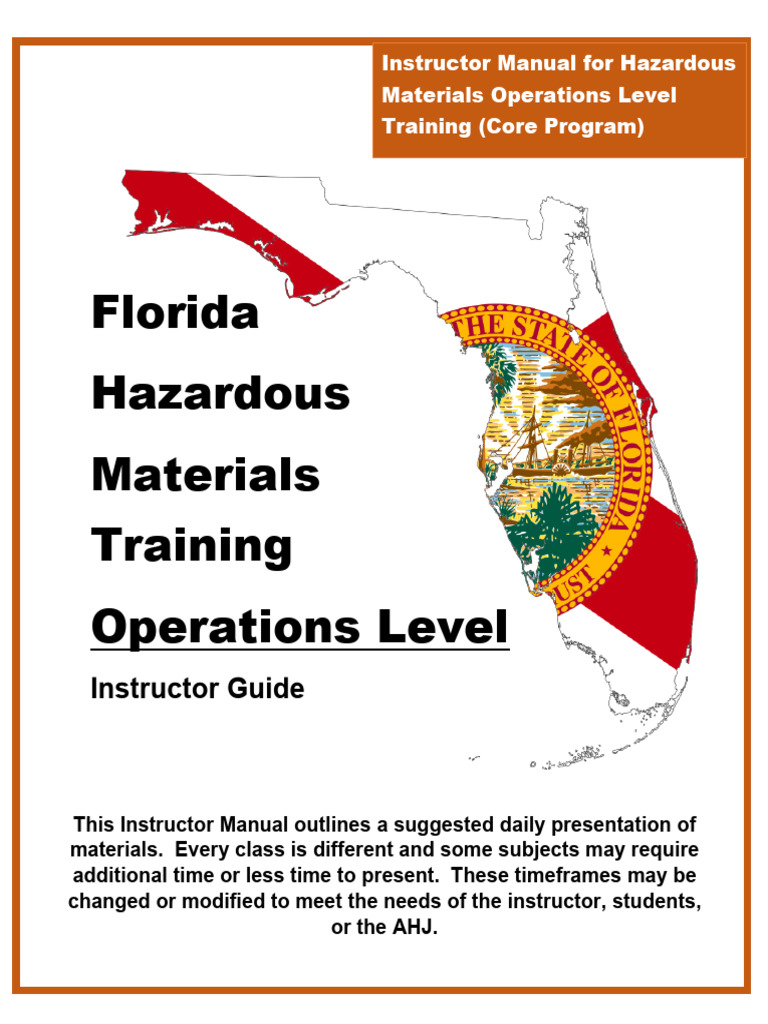 HAZMAT Operations Level Instructor Guide | PDF | Dangerous Goods ...