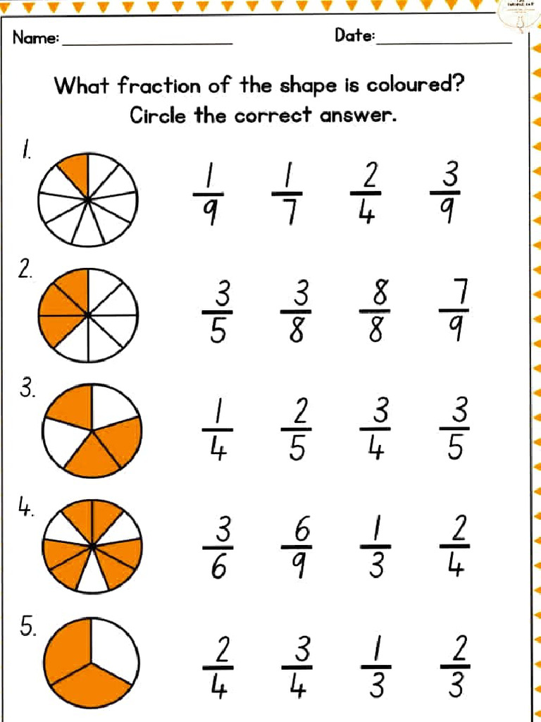 Fraction Worksheet Grade 3 | PDF