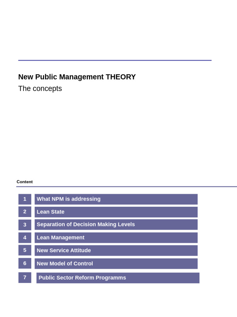 New Public Management Concept - Final | PDF | Accountability | Project ...