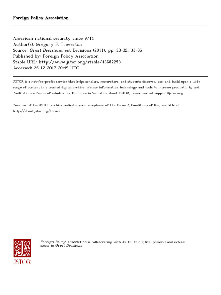 Foreign Policy Association Great Decisions: This Content Downloaded ...