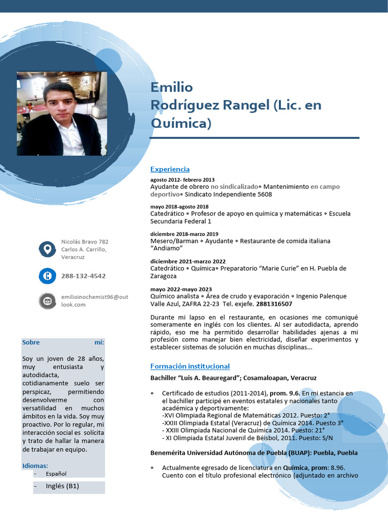 CV Emi - Rod - Ran 2024 - 1 | PDF | Laboratorios | Business