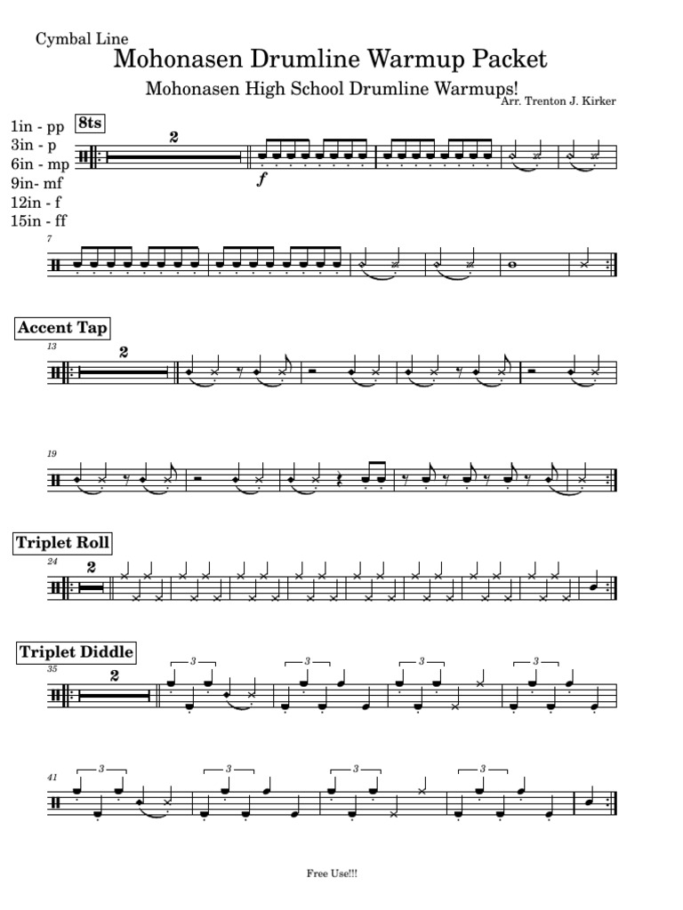 Warmup Packet Cymb | PDF