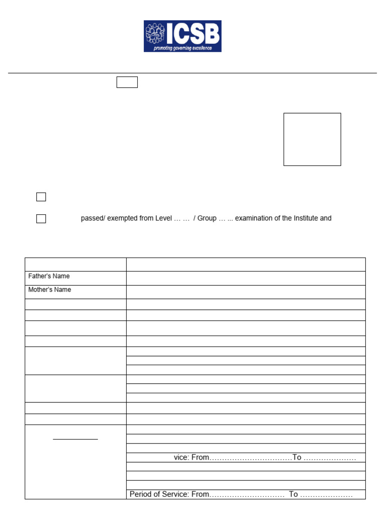 Admission Form For Foundation Level | PDF