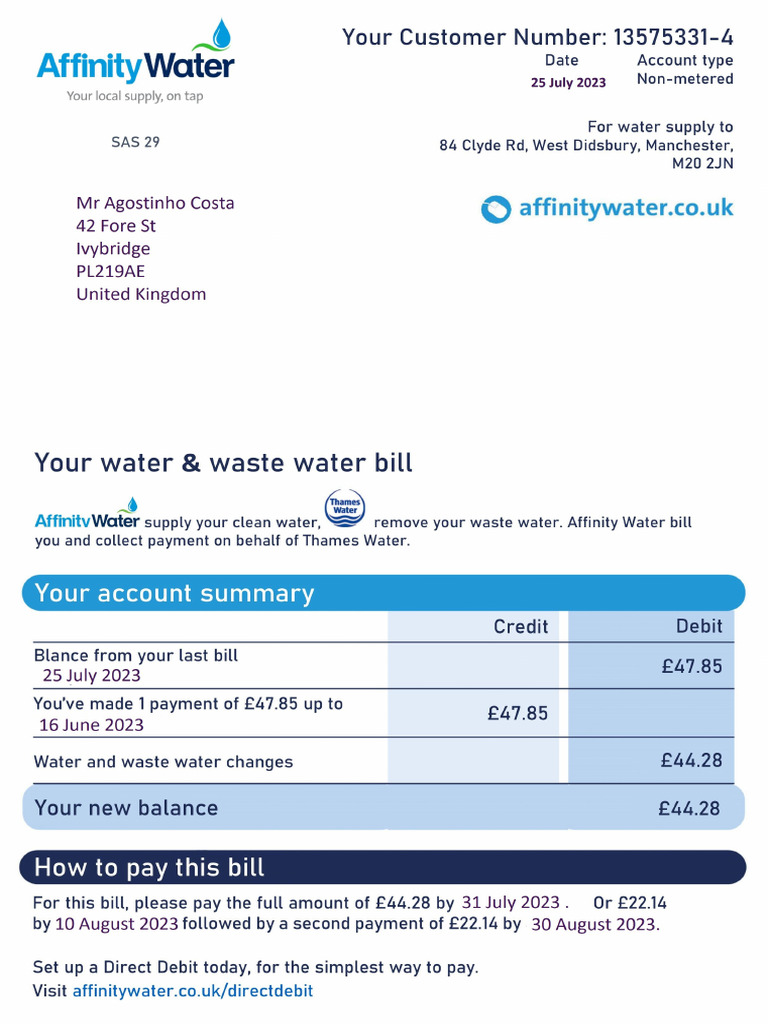 Water Bill | PDF