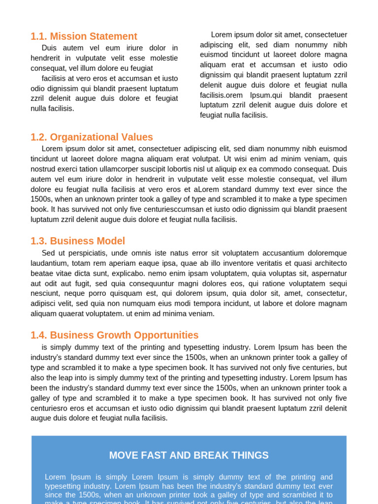 Mission Statement | PDF | Typography | Text