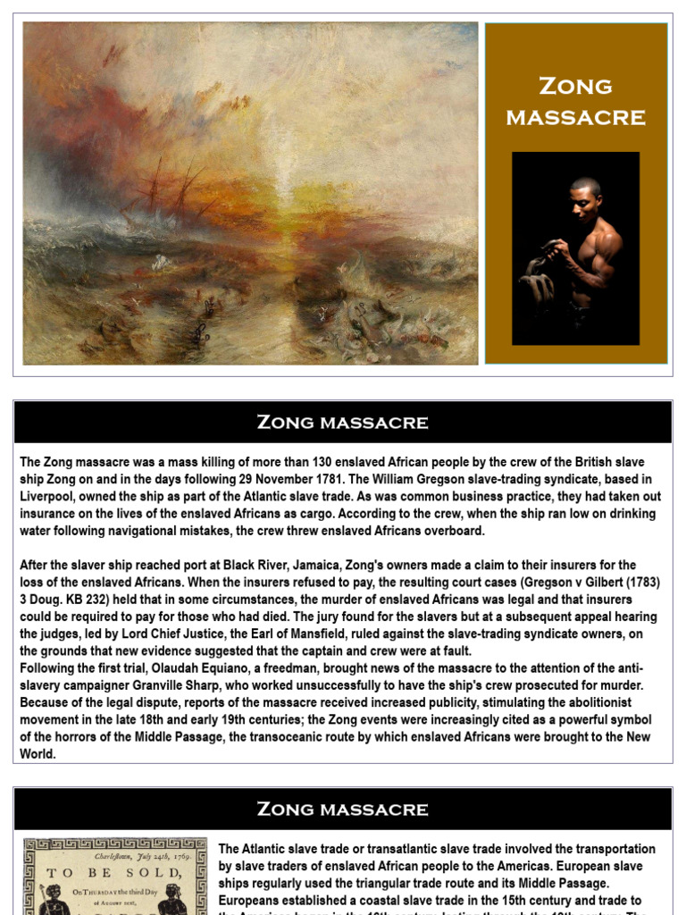 Zong Massacre | PDF | Slavery | Slave Trade