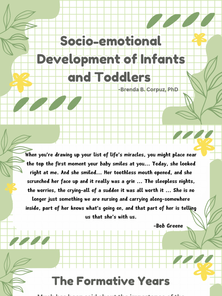 Socio-Emotional Growth in Infants & Toddlers | PDF | Temperament | Infants