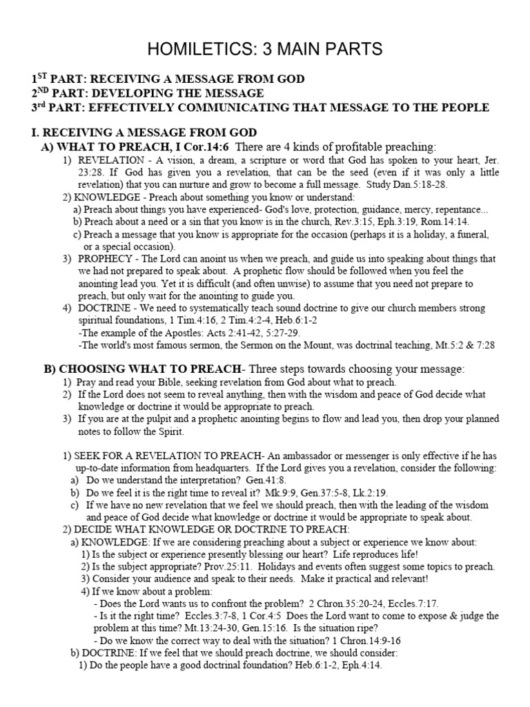 Homiletics: Crafting Effective Sermons | PDF | Sermon | Revelation