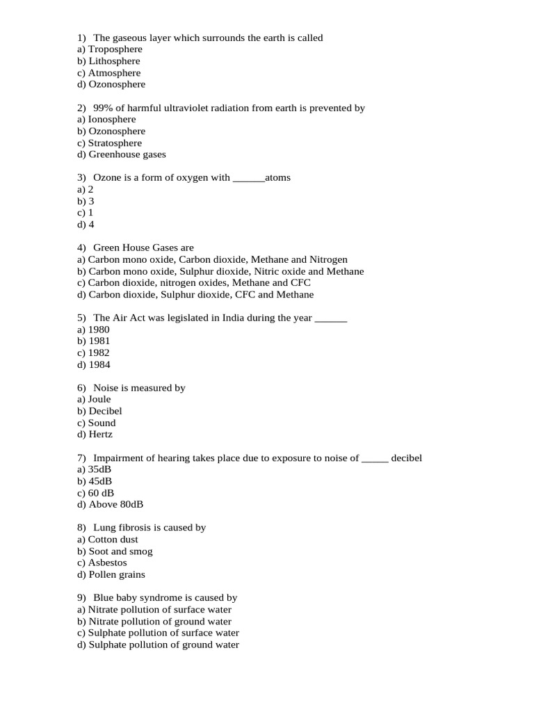 EVS Important Questions | PDF | Biodiversity | Conservation Biology
