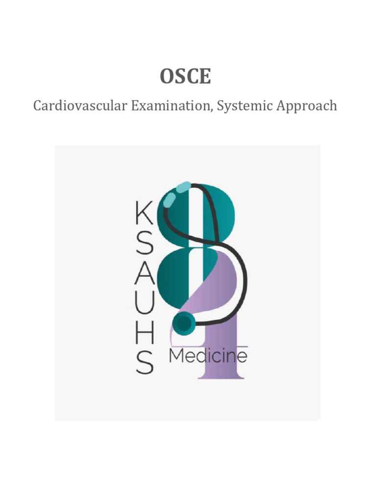 CVS Examination, Systematic Approach | PDF | Pulse | Heart