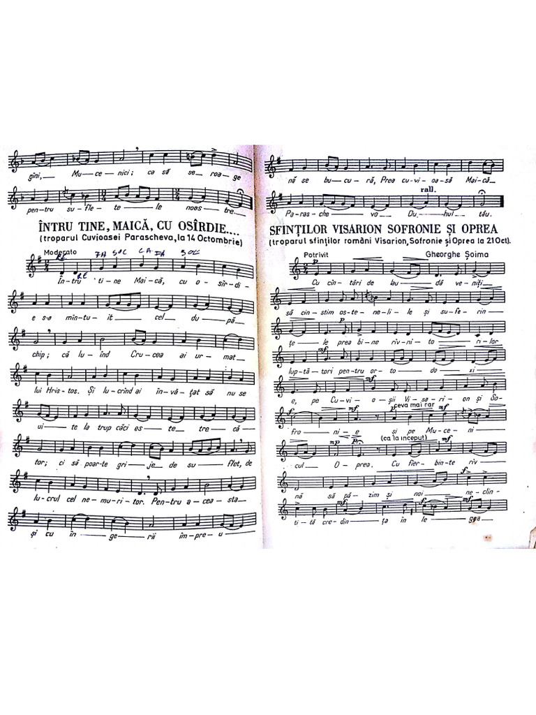 Intru Tine Maică (TROPAR) | PDF