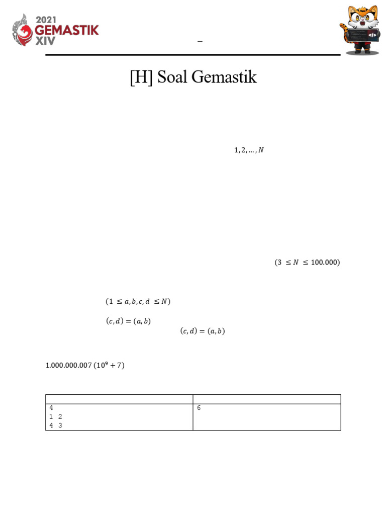 H - Soal Gemastik | PDF