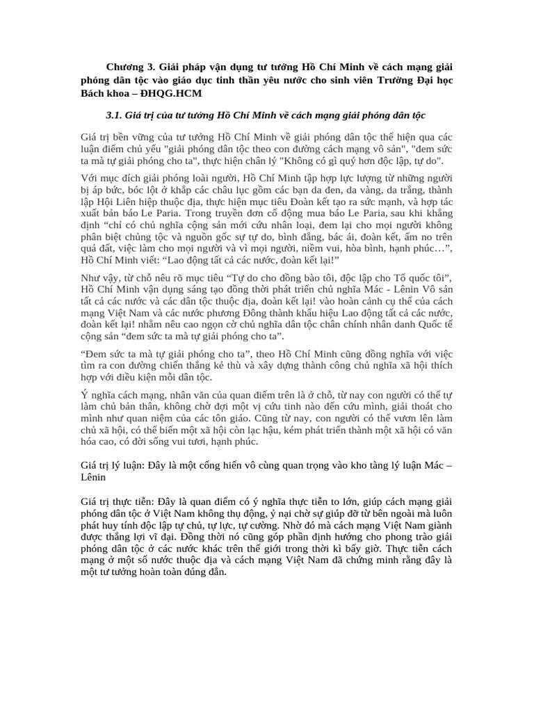 Chương 3 TTHCM | PDF