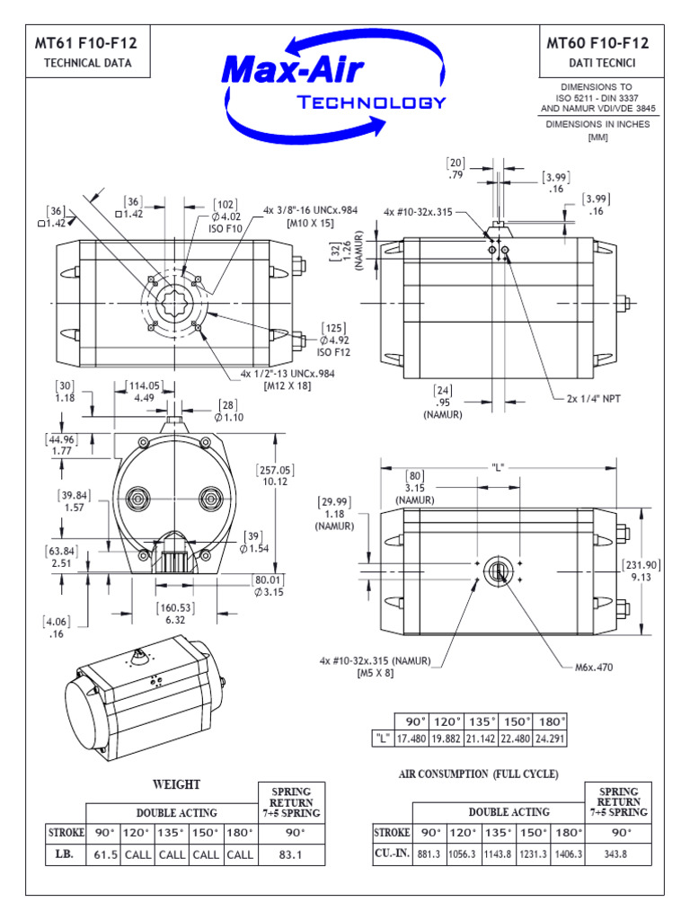 MAX MT61 MT60 F10 F12cut | PDF | Pressure