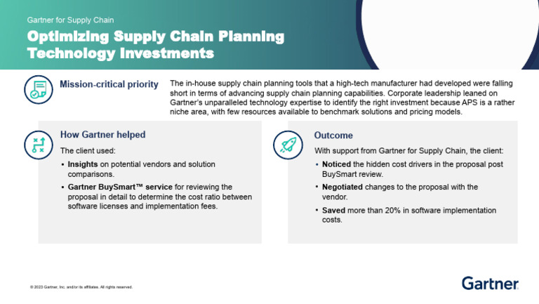 Cvs Stories Optimizing Supply Chain Planning Technology Investments | PDF