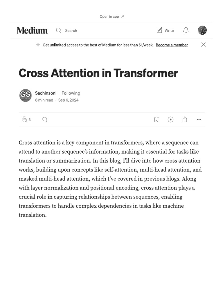 82 Cross Attention in Transformer | PDF