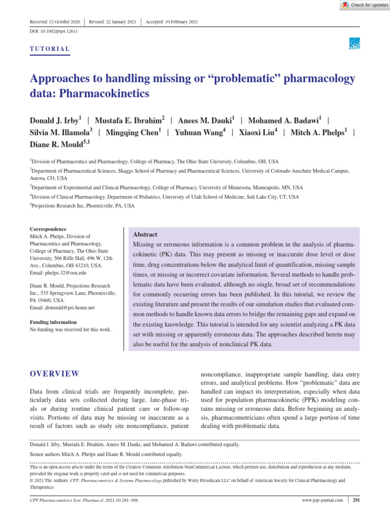 PK of Missed Dose | PDF | Errors And Residuals | Pharmacokinetics