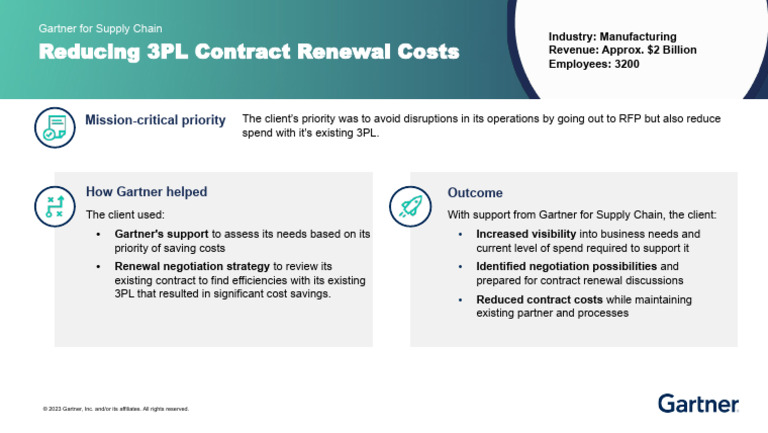 Cvs Stories Reducing 3pl Contract Renewal Costs | PDF