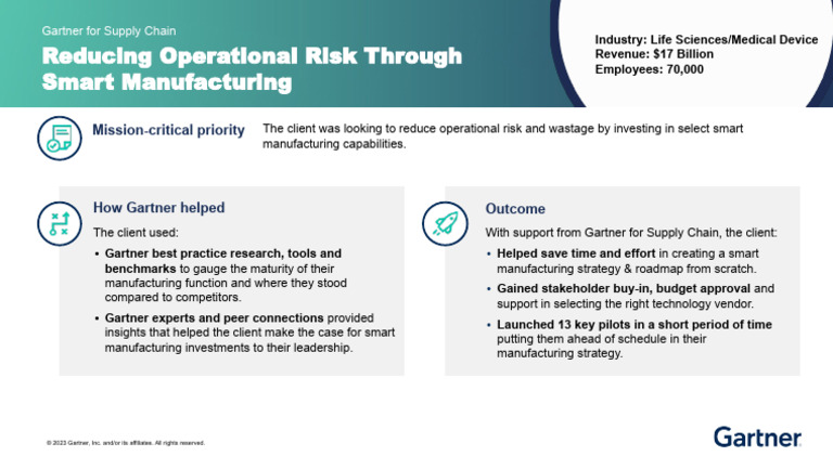 Cvs Stories Reducing Operational Risk Through Smart Manufacturing | PDF ...
