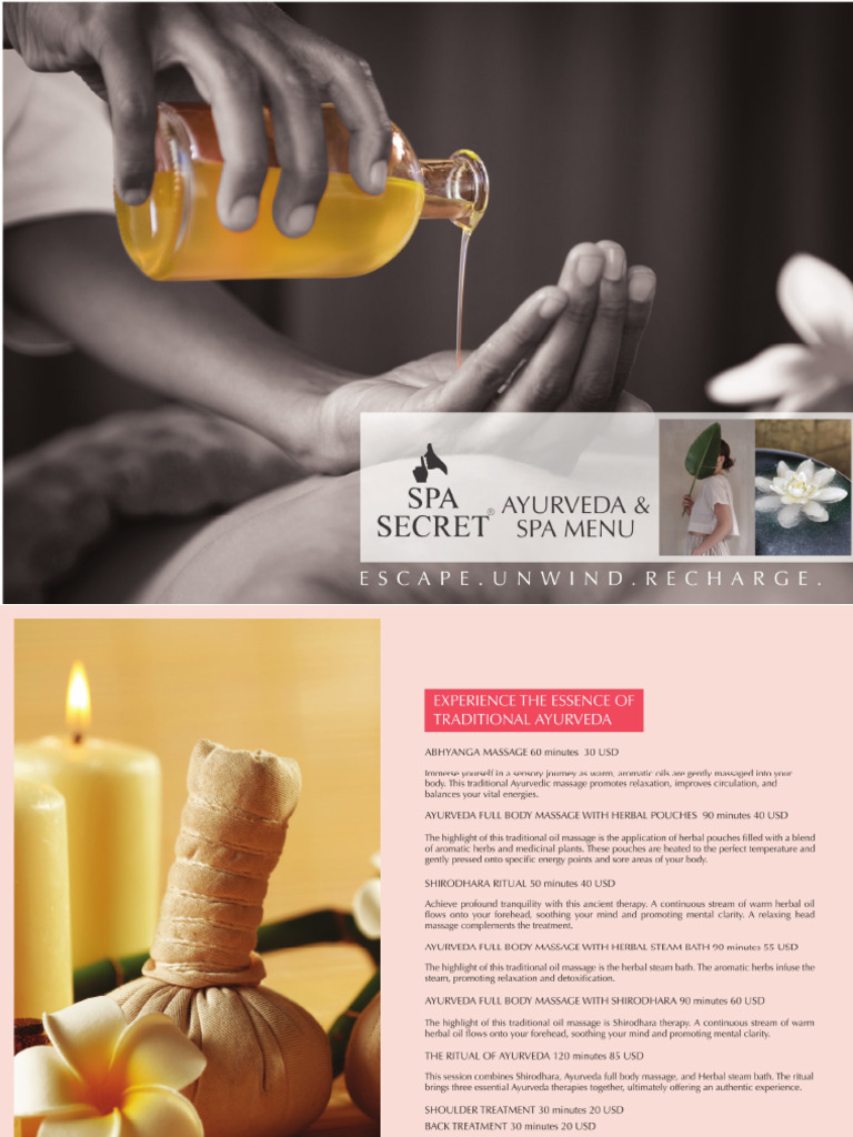 Spa Secret Menu Digital U | PDF