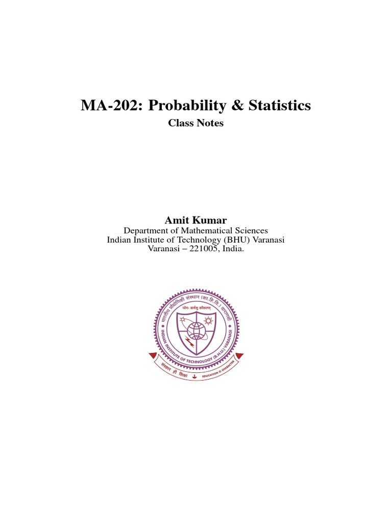 Ma 202 | PDF | Probability Distribution | Probability