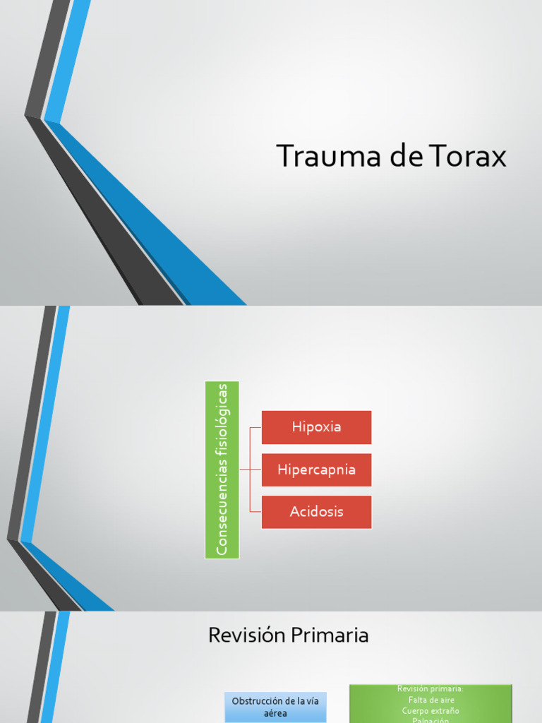 Trauma de Torax | PDF | Medicina CLINICA | Especialidades Medicas